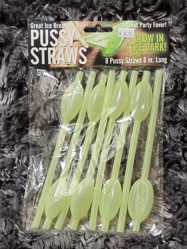 Pussy Straws Glow In The Dark