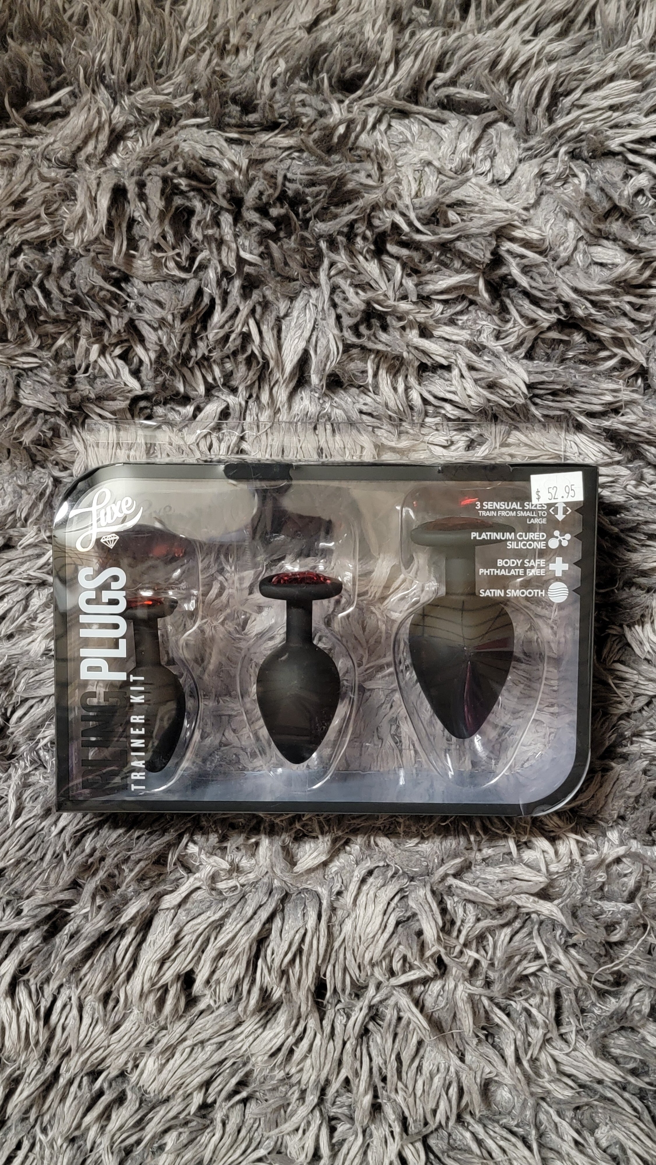 Luxe Bling Plugs (Red Heart Gem) | Birds &Bees...Risque